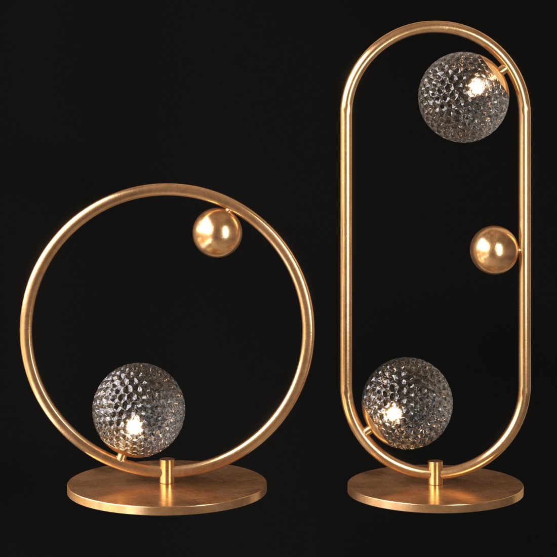 Hoop Lux Table Lamps 3D Model for VRay, Corona | CGMood