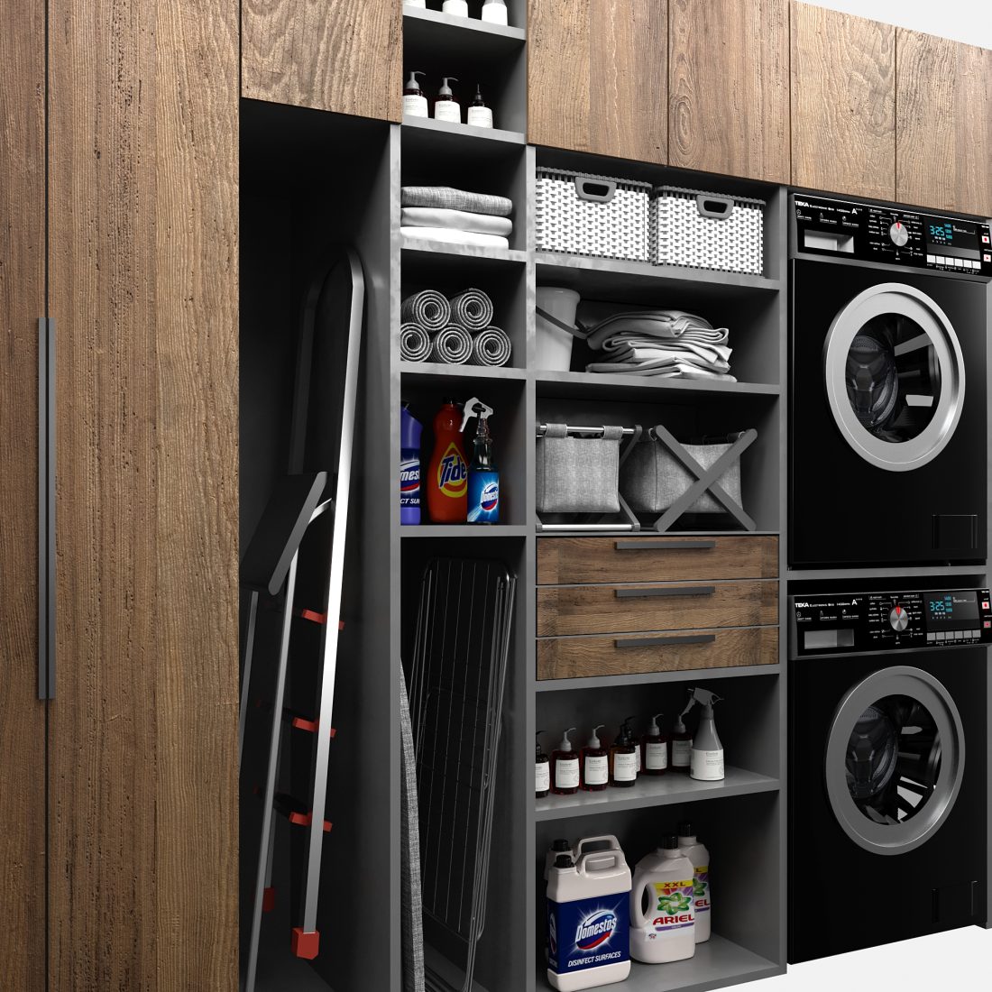 Laundry No2 - 3D Model for VRay, Corona