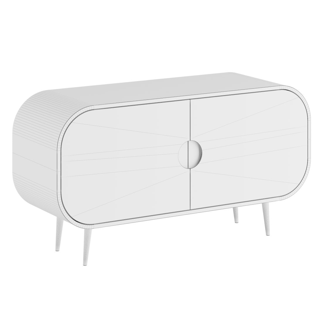 Byfurniture Rounded Commode | Pedestal - 3D Model for Corona