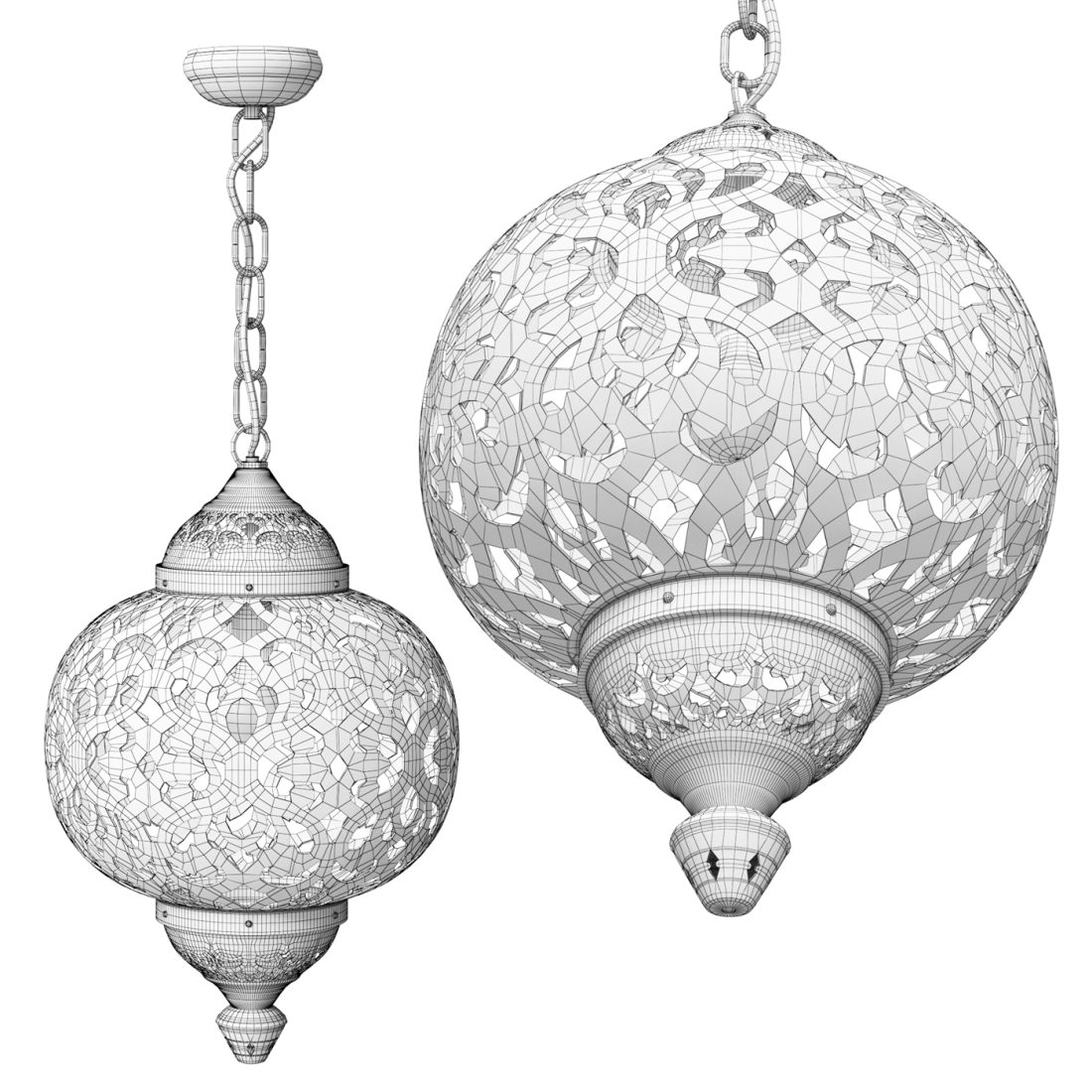Vintage Moroccan Lamp - 3D Model for VRay