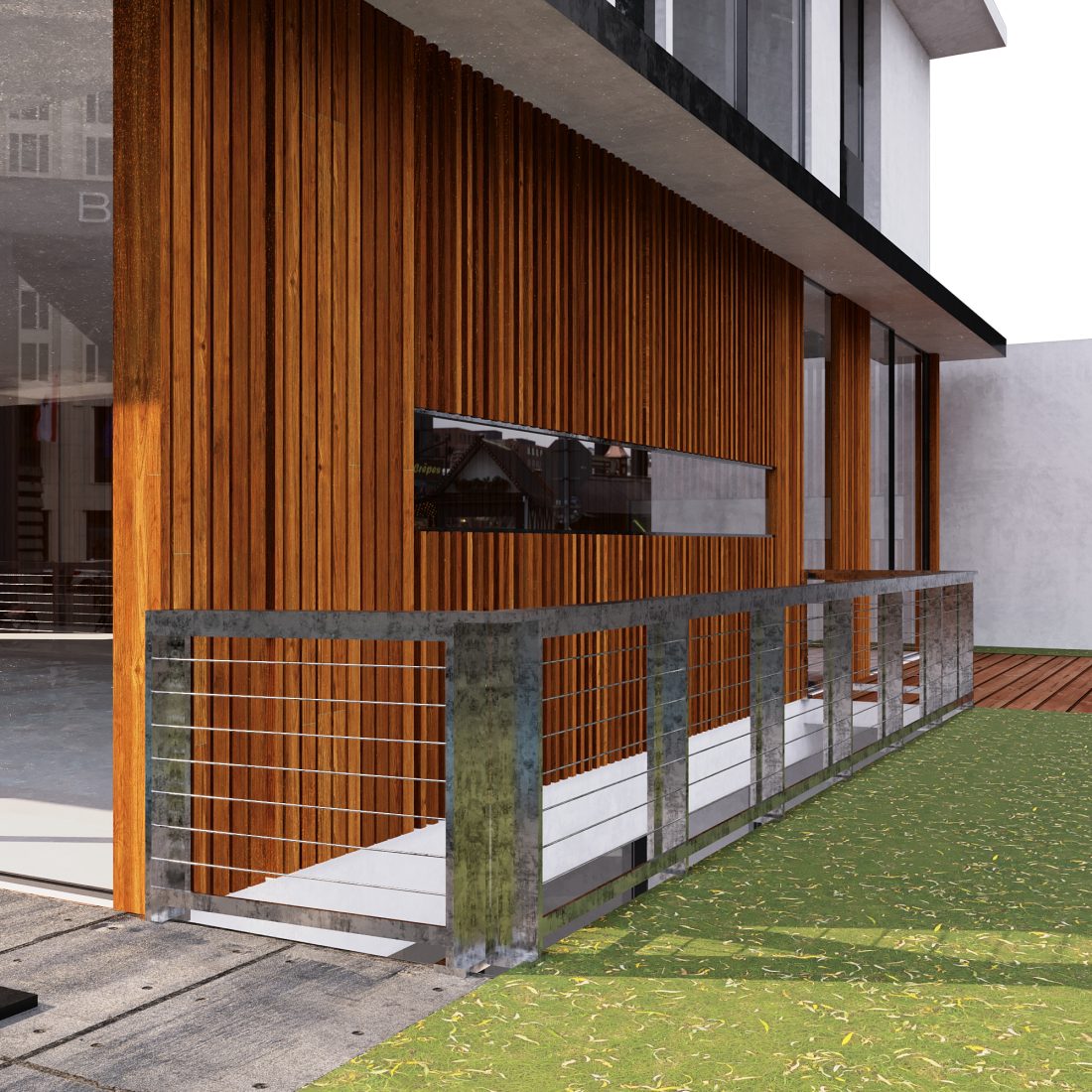 Modern House No1 - 3D Model for VRay, Corona