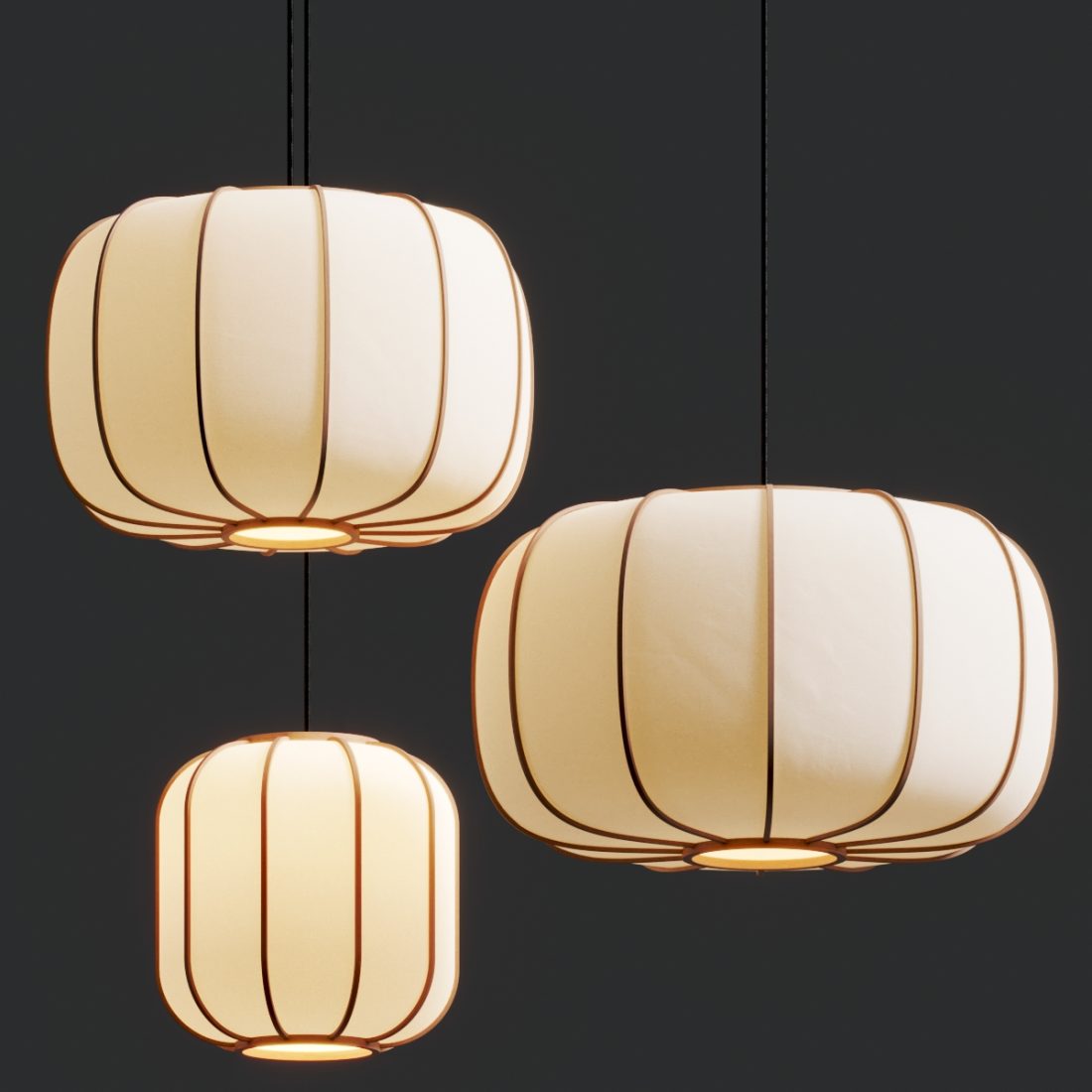 Time & Style Botan No Hana Pendant Lamps 3D Model for VRay, Corona | CGMood