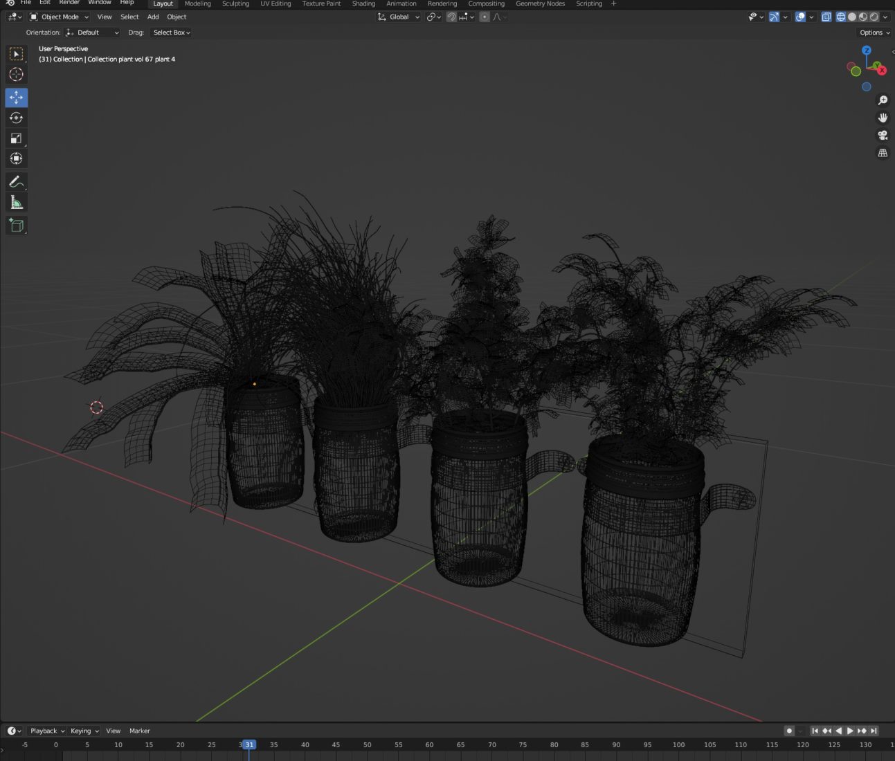Collection Plant Vol 67 - Blender Model - 3D Model for