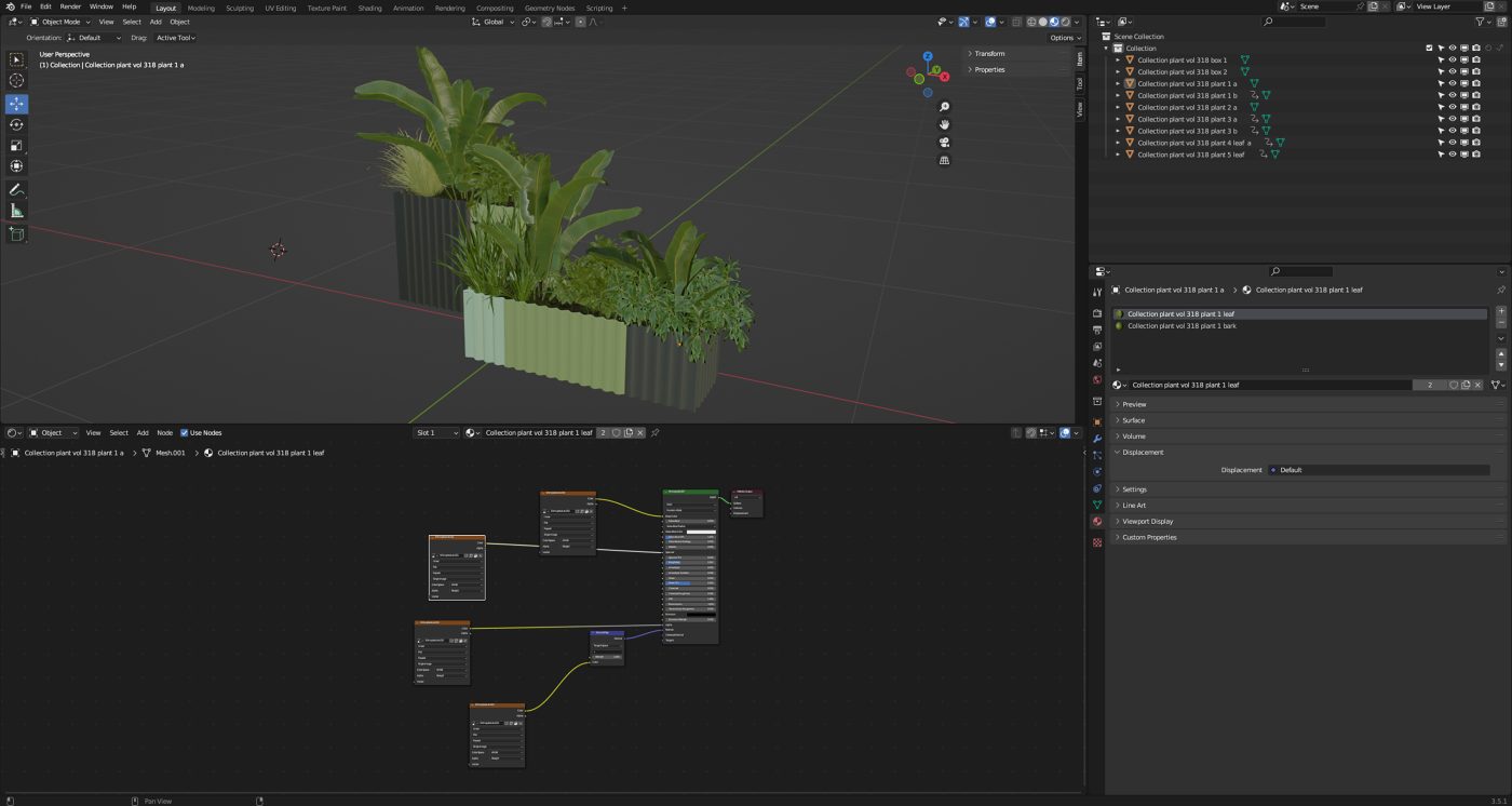 Collection Plant Vol 318 - Blender Model - 3D Model for