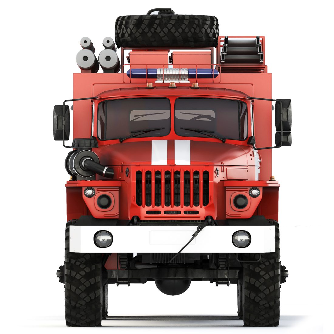 Ural 5557 Ac-6,0-40 Fire Truck 2021 - 3D Model for VRay