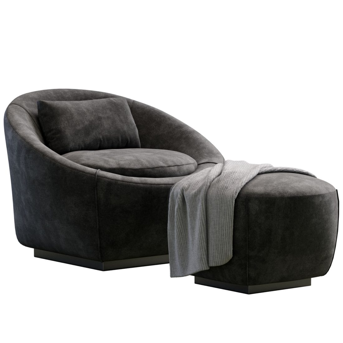 Capri Base Armchair - 3D Model for Corona