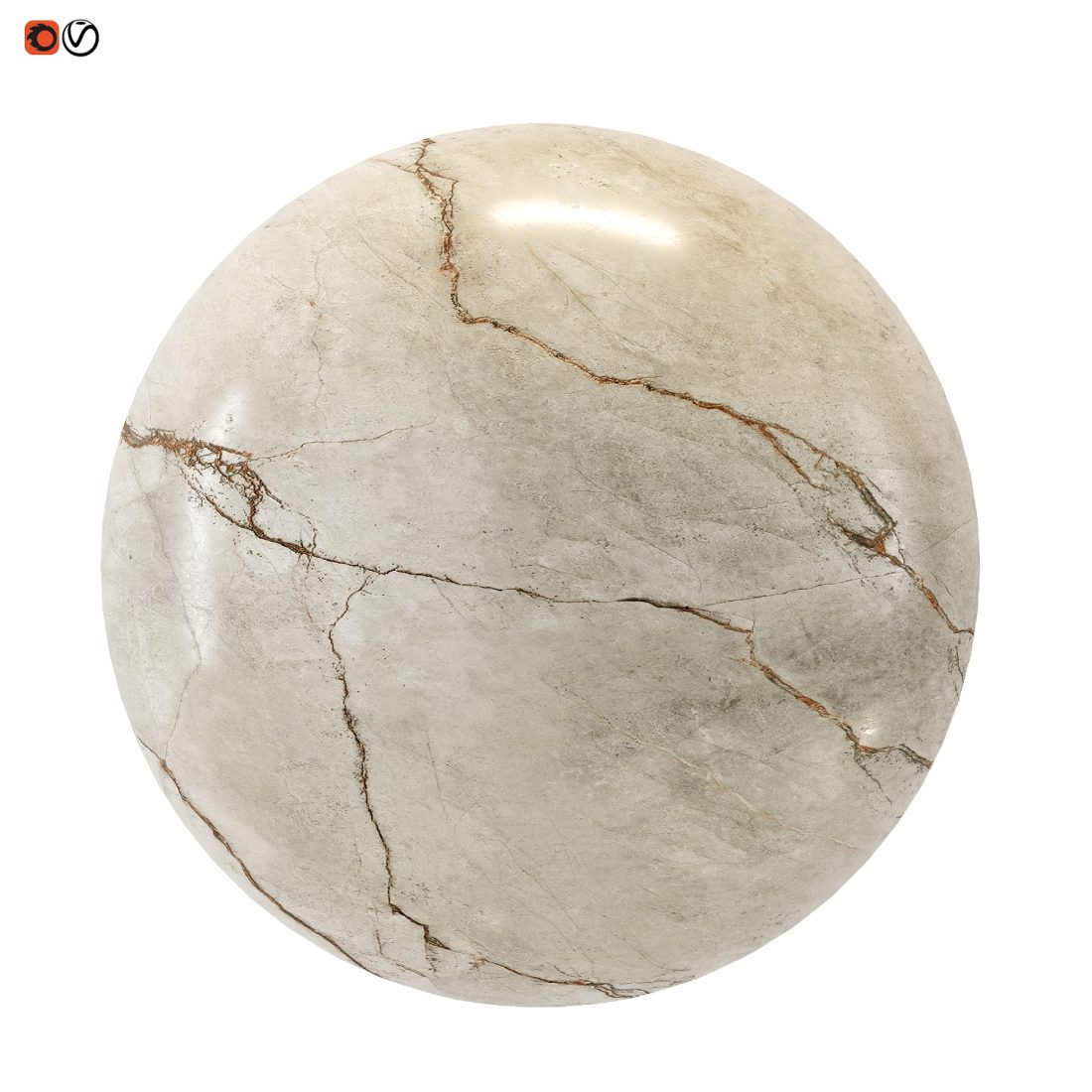 Marble Grey Porcelain Stoneware - 3D Model for VRay, Corona