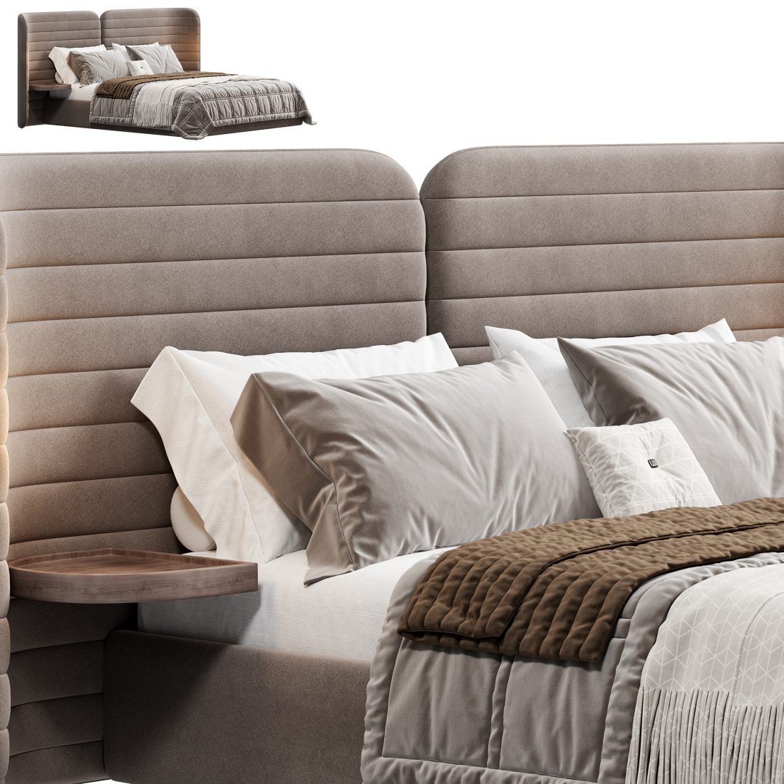 Maccoy Bed By Thehighwall - 3D Model for Corona