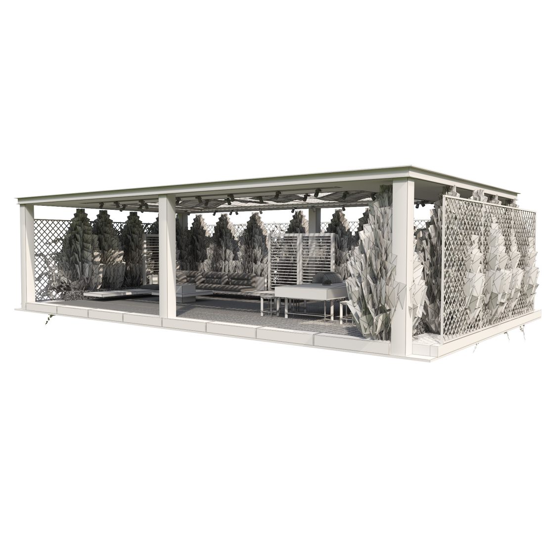 Garden Gazebo 3d Model 3D Model for VRay, Corona | CGMood