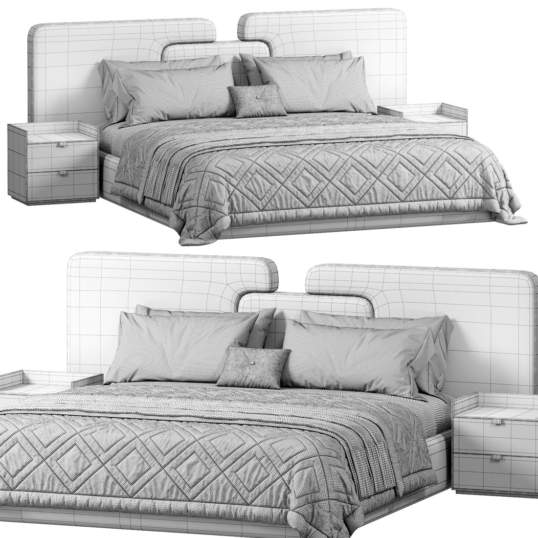 Status Bed By Samoa 3D Model for Corona | CGMood