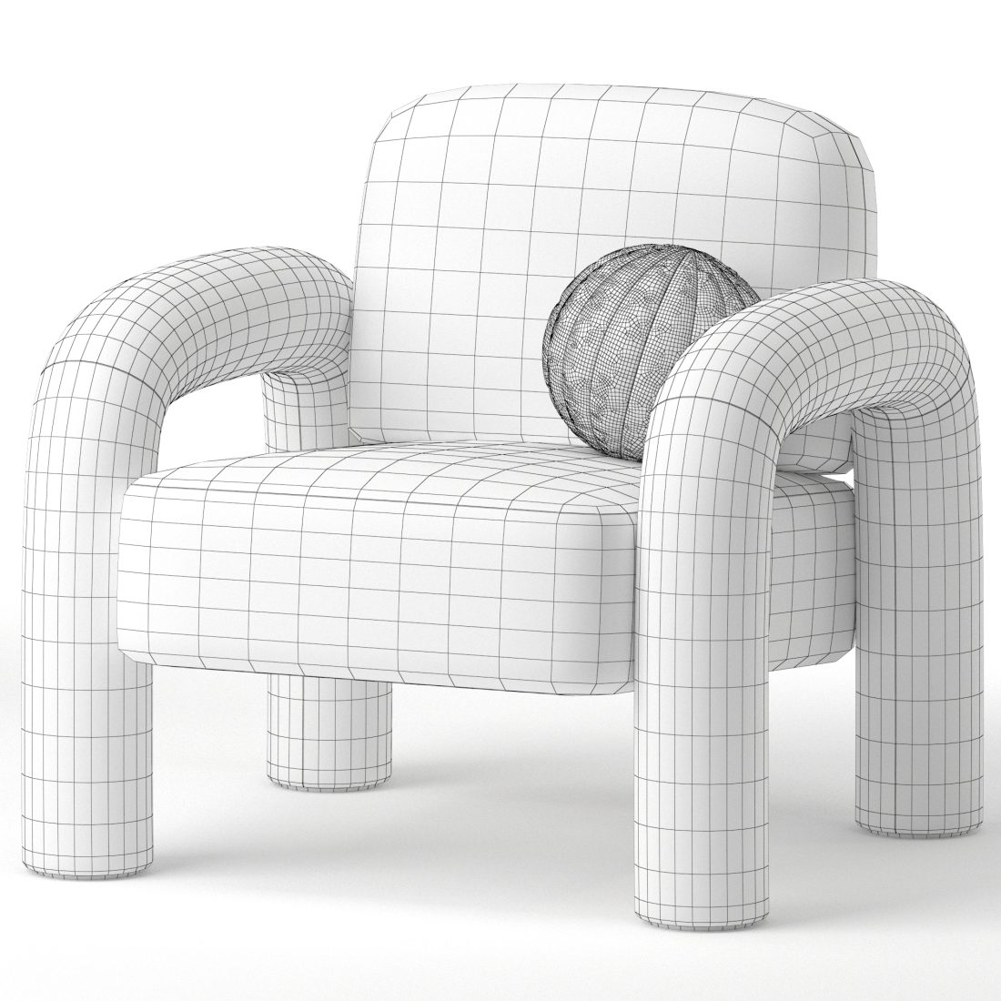 Amrane Armchair 3D Model for VRay, Corona | CGMood