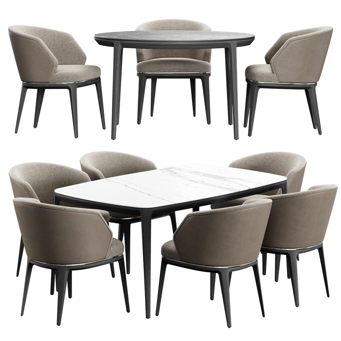 Chair Gest Konyshev Playground Modern Table - 3D Model for Corona