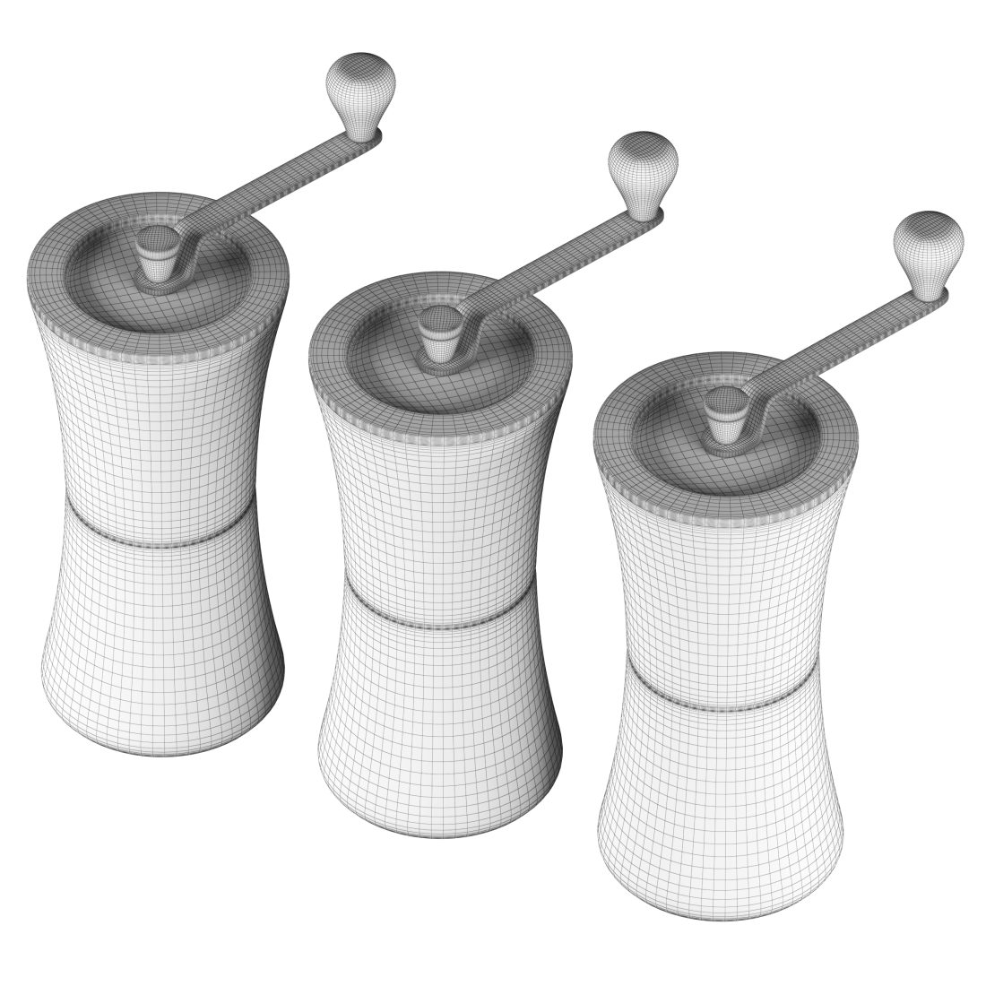 Pepper Grinders (pbr Materials) - 3D Model for VRay