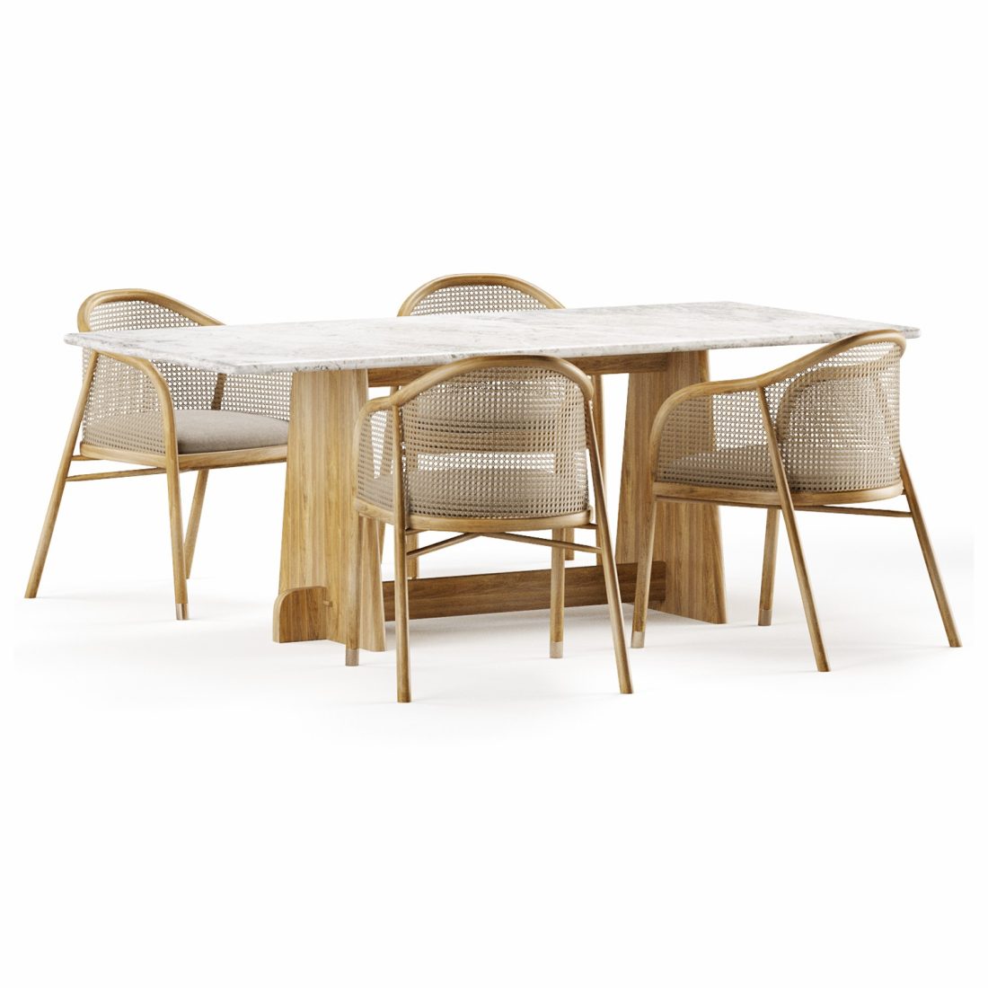 Dining Set By The Socialite Family - 3D Model for Corona