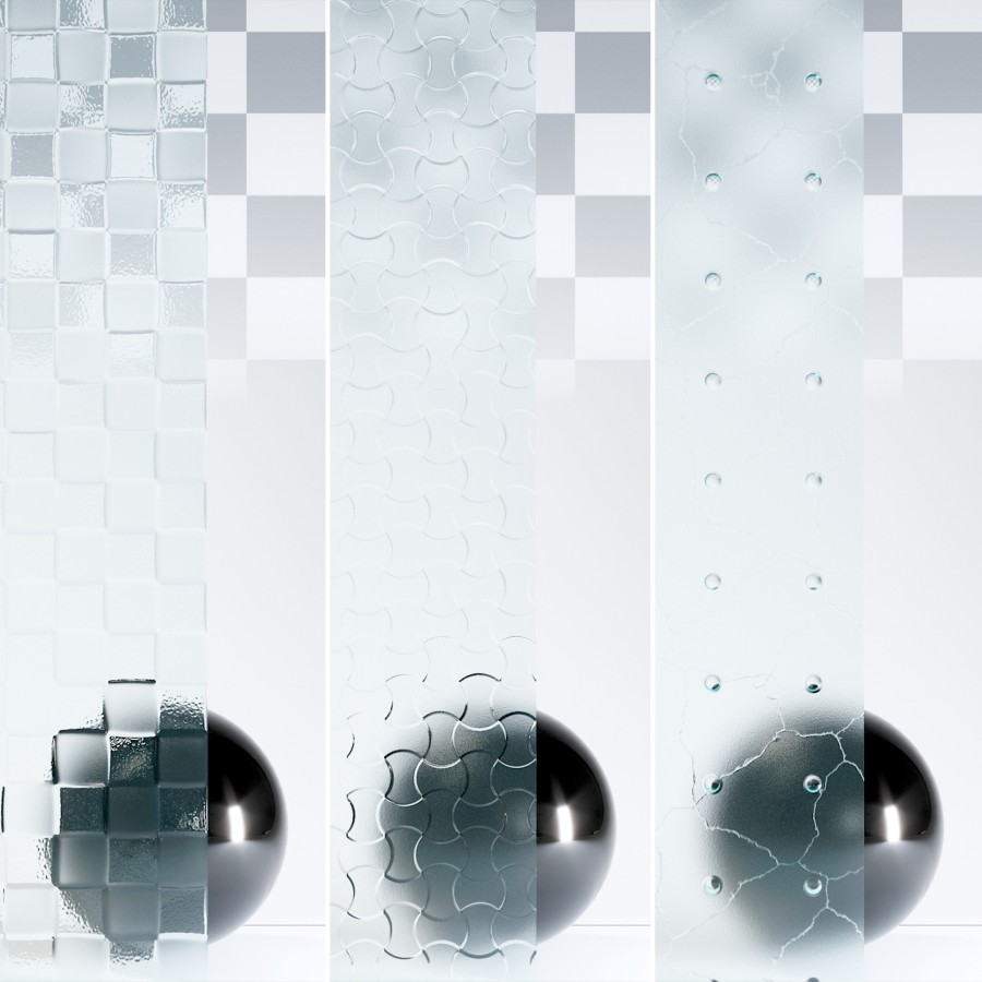 Glass 4k Materials V2-6 - 3 Materials Texture / PBR Material | CGMood