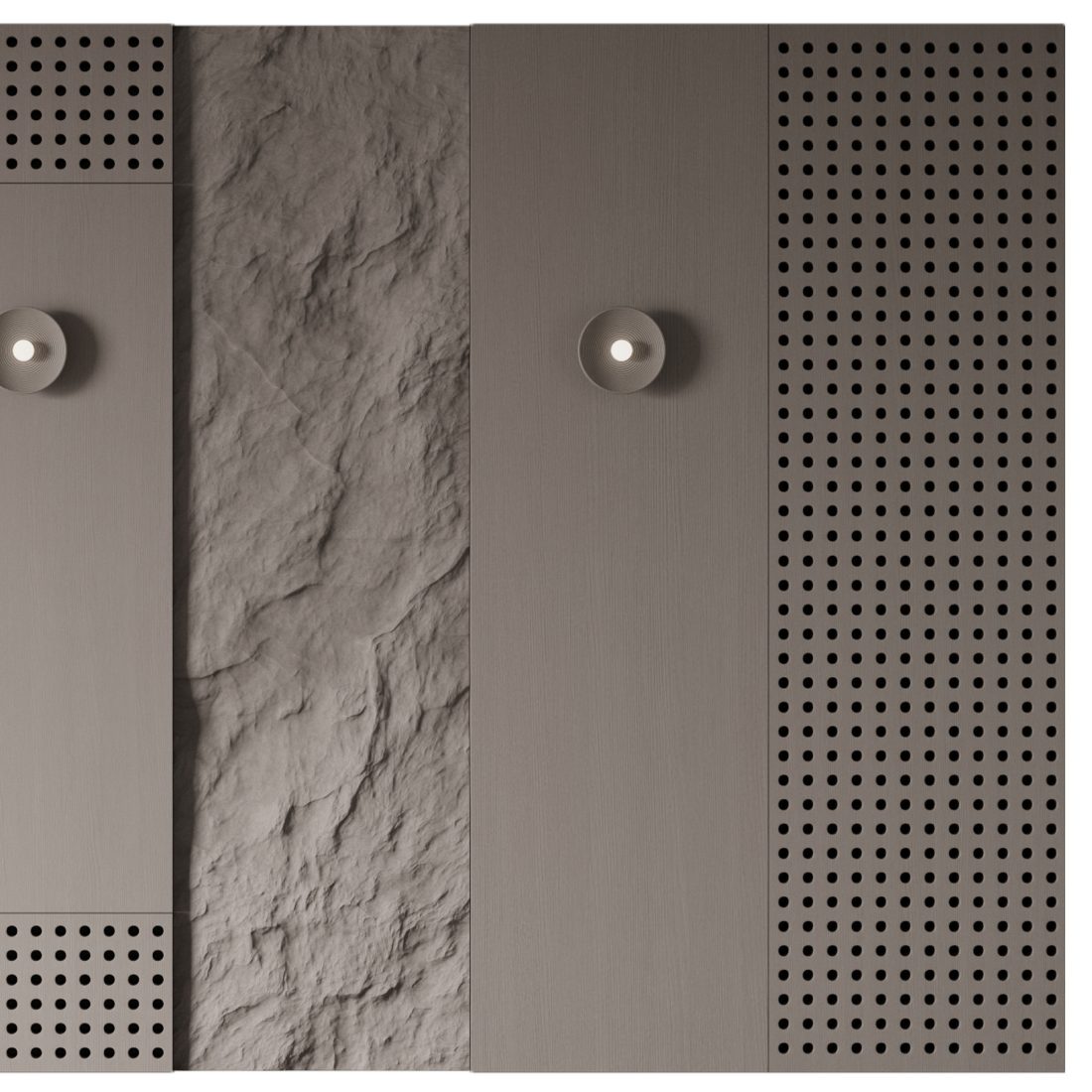 Wall Rock Panel №8 3D Model for VRay, Corona | CGMood