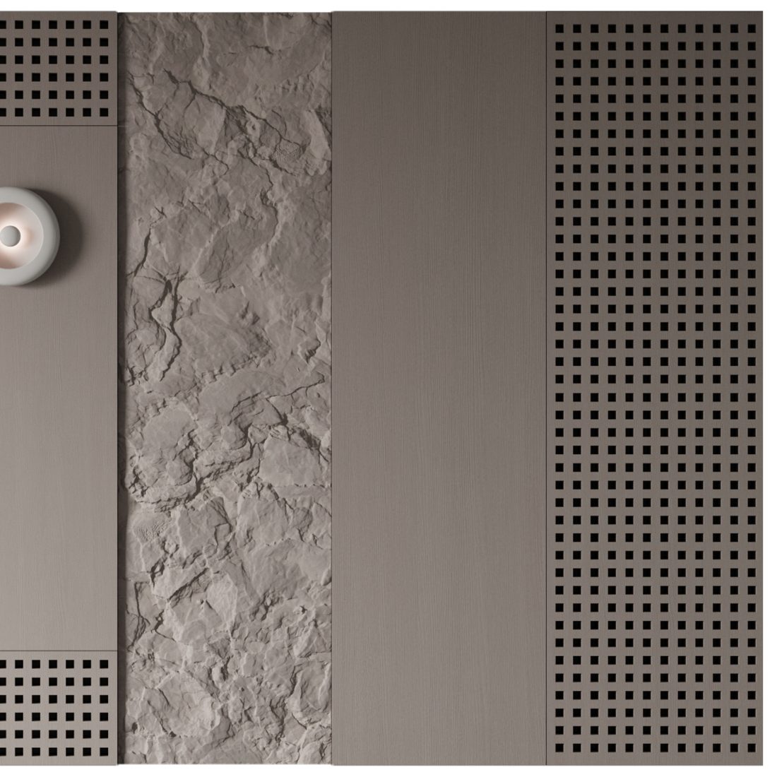Wall Rock Panel №9 3D Model for VRay, Corona | CGMood