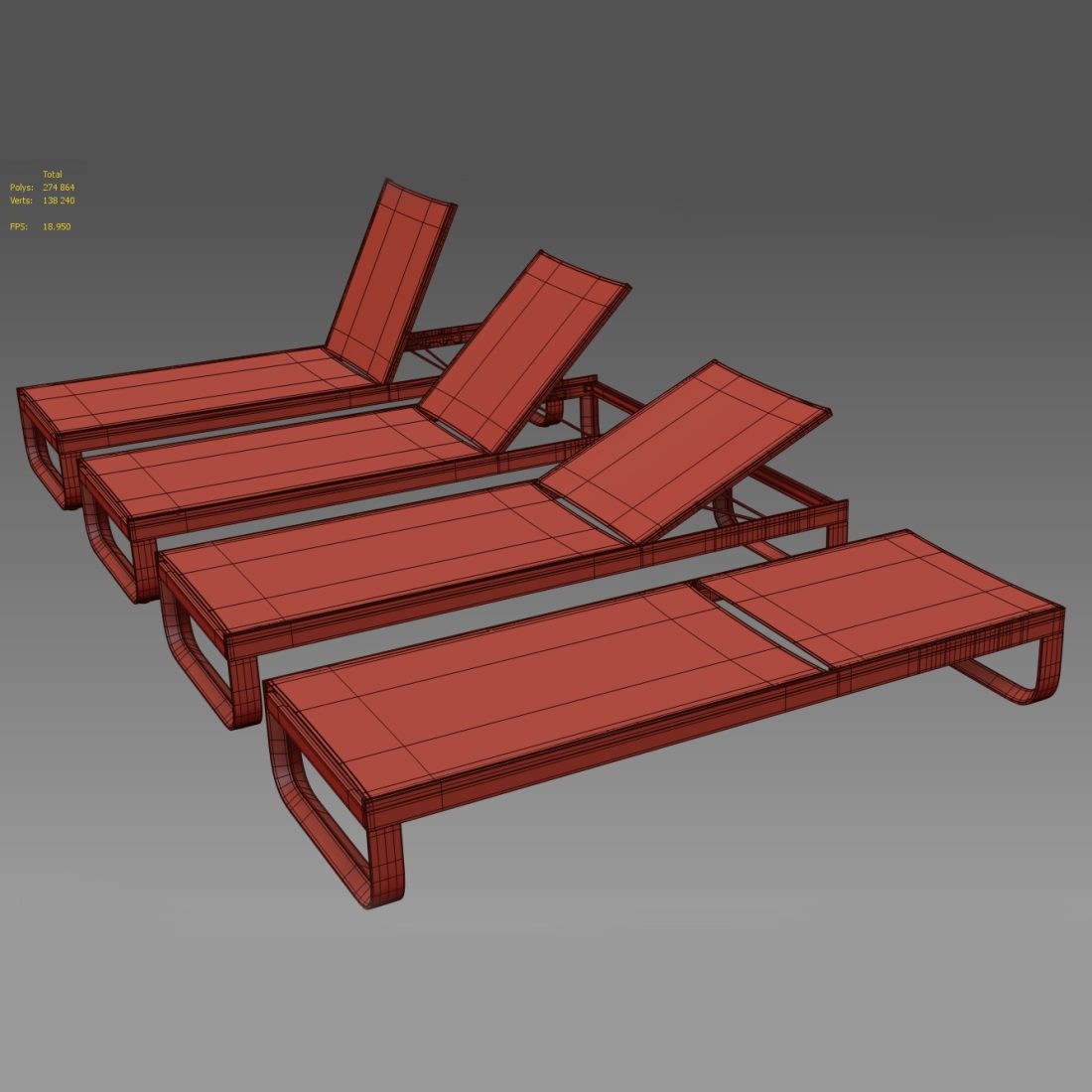 Globewest Pier Curve Sglobewest Pier Curve Suunbed - 3D Model for VRay ...