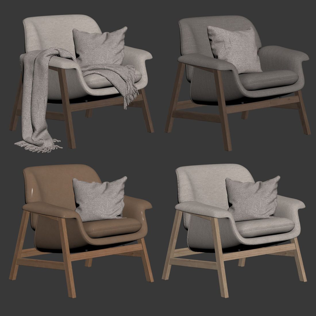 Agnese Armchair By Tacchini 3D Model for VRay | CGMood