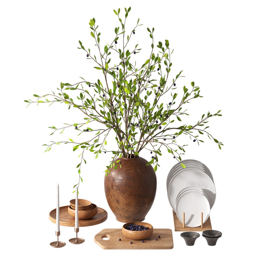 Olive Decoration Set 3D Model for Corona | CGMood