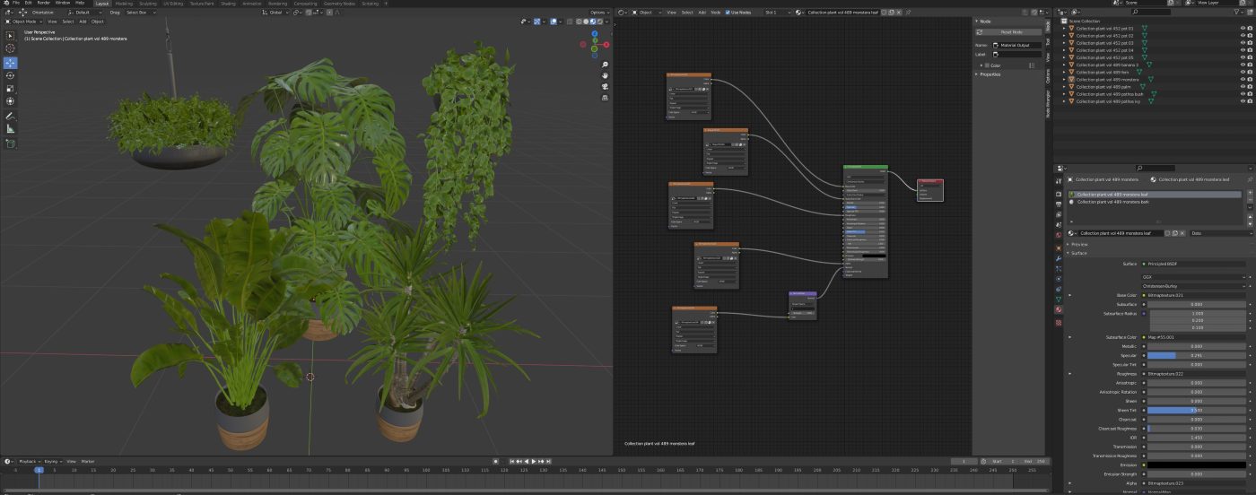 Collection Plant Vol 489 - Blender Model - 3D Model for
