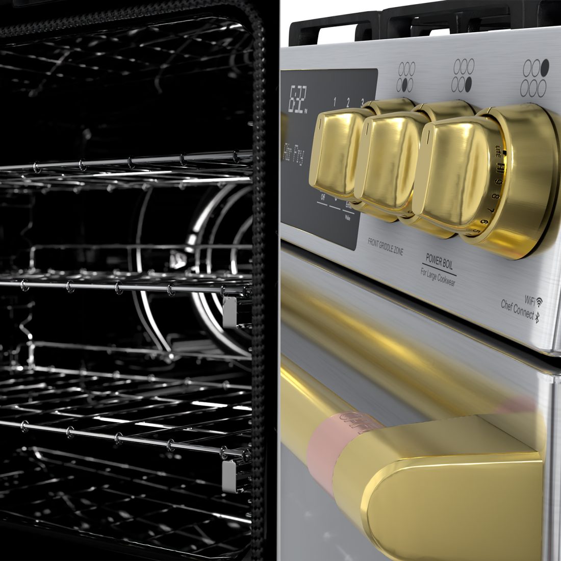 Café 30" Smart Slide-in, Front-control Gas Range 3D Model for VRay ...