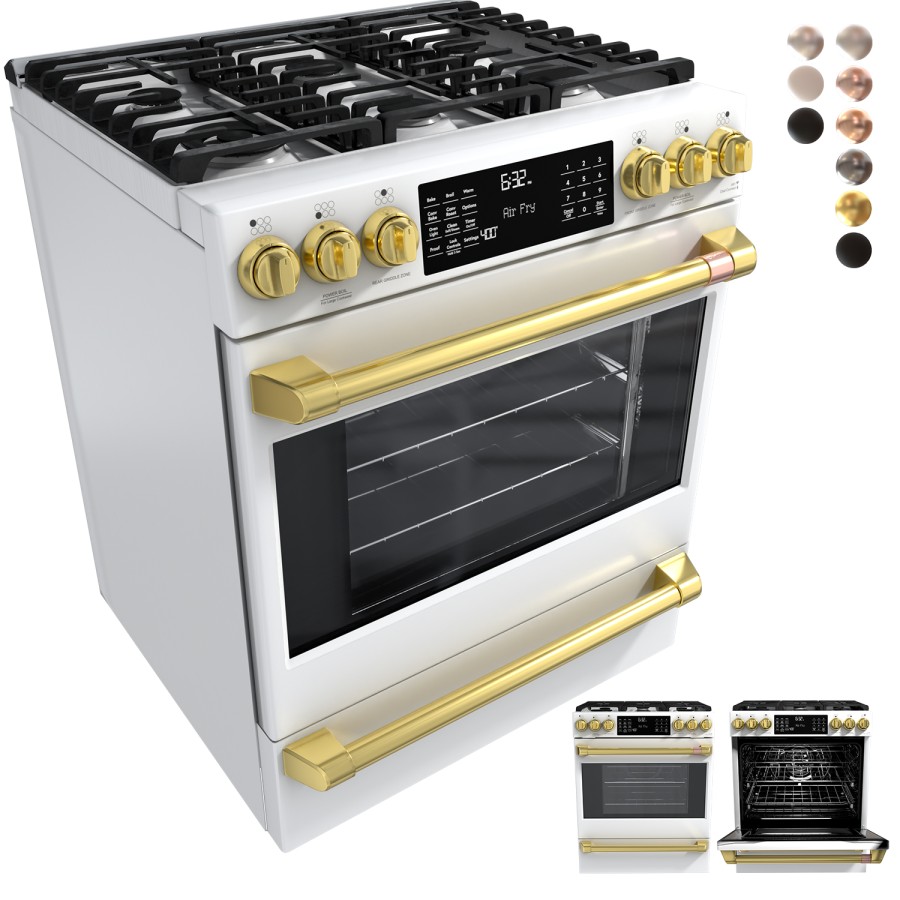 Café 30" Smart Slide-in, Front-control Gas Range 3D Model for VRay ...