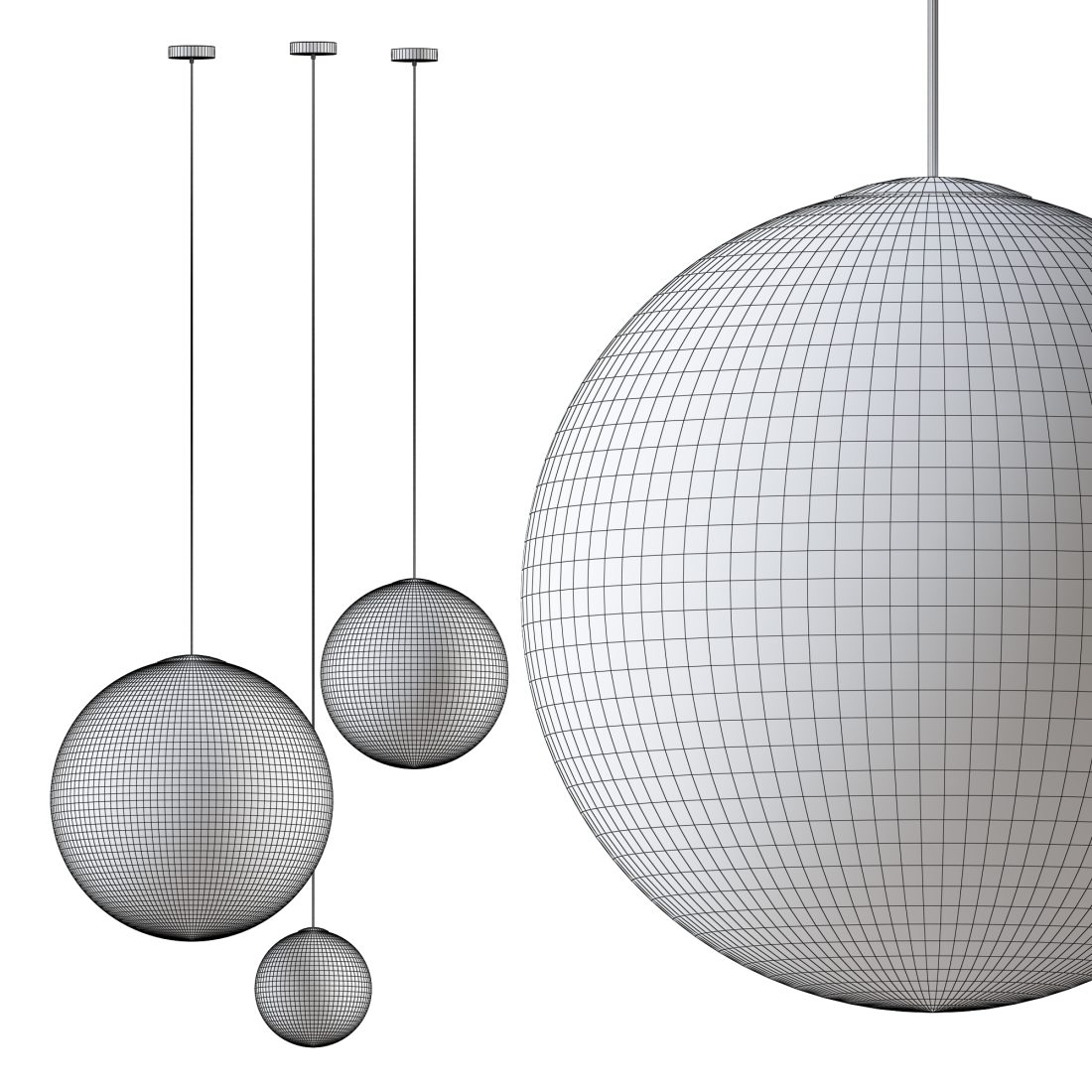 Planet Pendants Ensemble 3D Model for VRay | CGMood