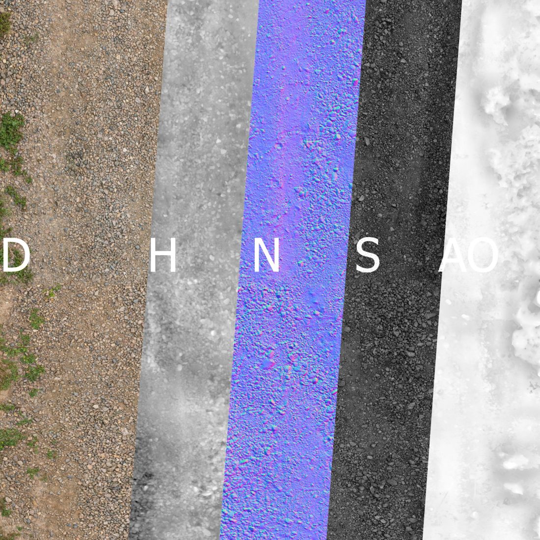 Gravel Road (18 Meters) Texture / PBR Material | CGMood