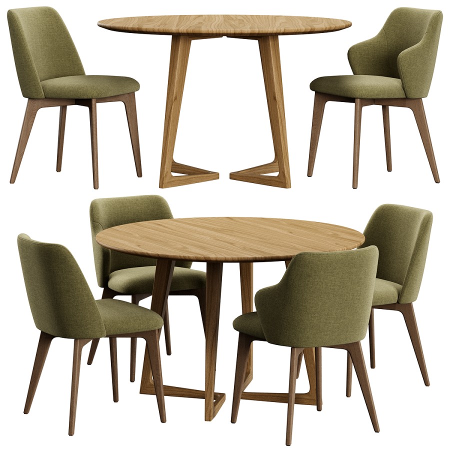 Chair Bono Table Twist - 3D Model for Corona