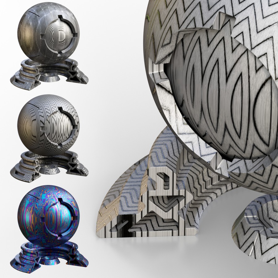 Damascus Steel Pbr Texture