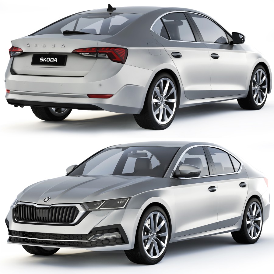 Skoda Octavia A8 2020 - 3D Model for VRay