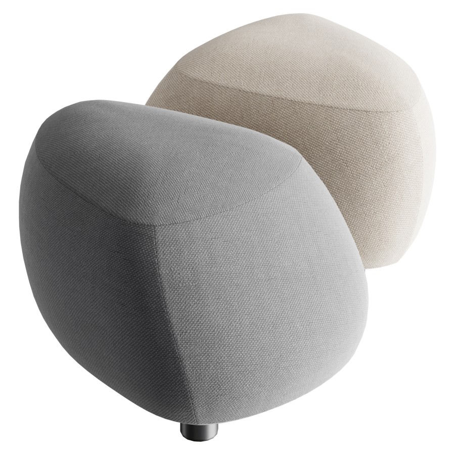 Moroso Pebble Rubble | Pouf 3D Model for Corona | CGMood