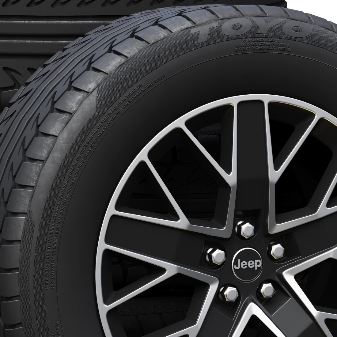 Jeep Wheels 3D Model for Corona | CGMood