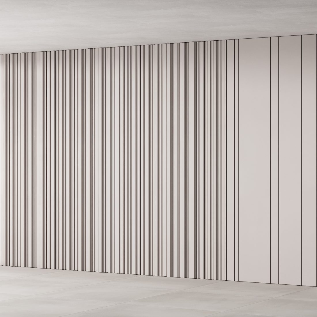 205 Wall Composition 04 Decorative Wall Panel Kit 3D Model for VRay ...