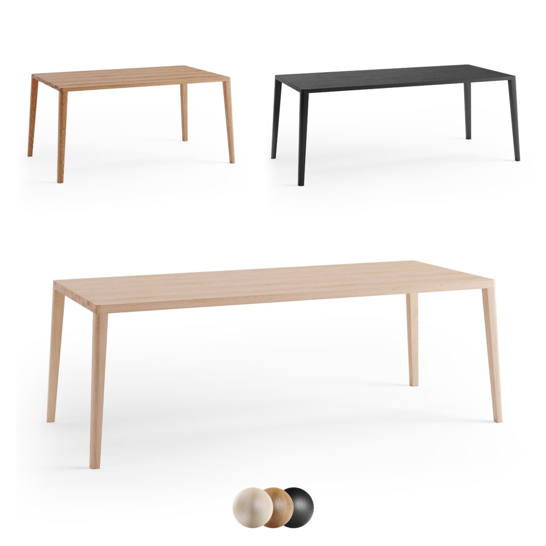 Bolia Dining Table Graceful - 3D Model for VRay, Corona