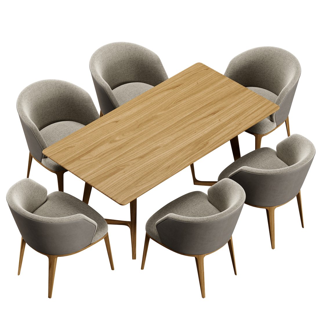 Chair Gest Konyshev Table Twist - 3D Model for Corona