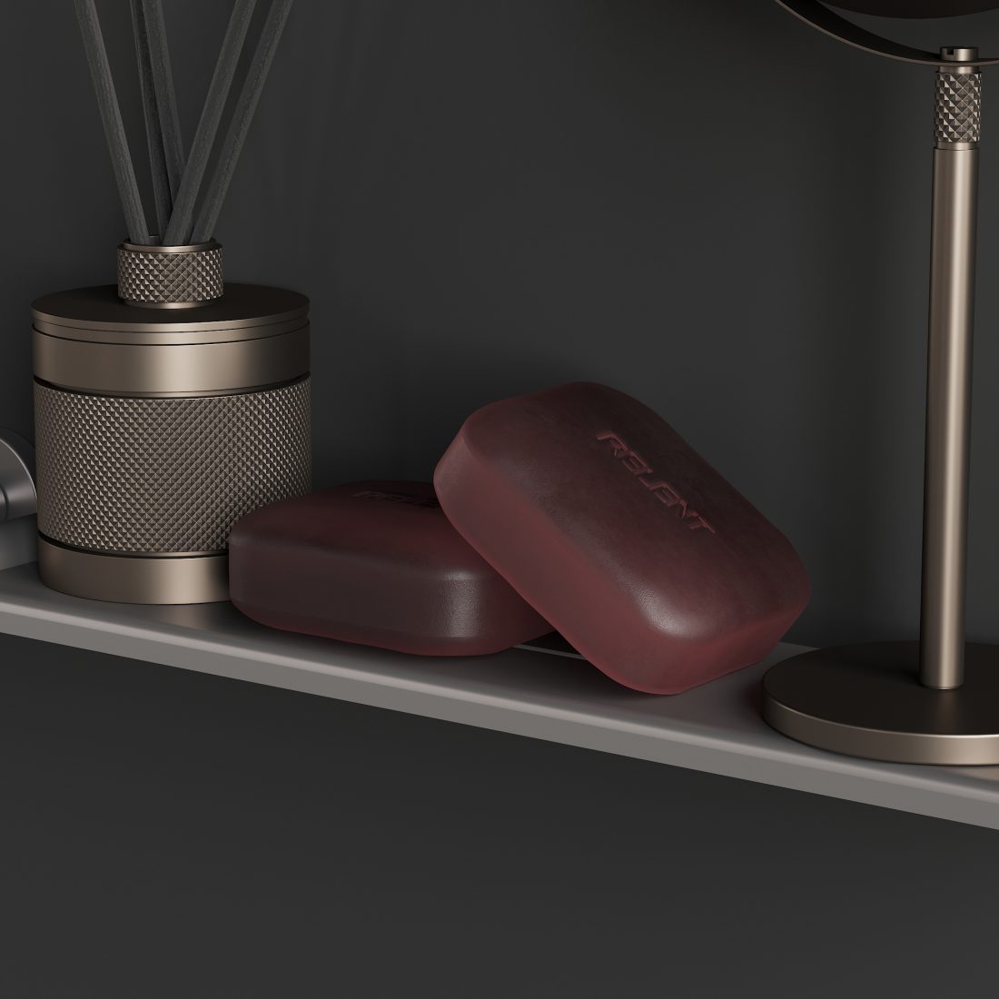 089 Bathroom Decor Set Accessories Bronze Matte 00 - 3D Model for VRay ...