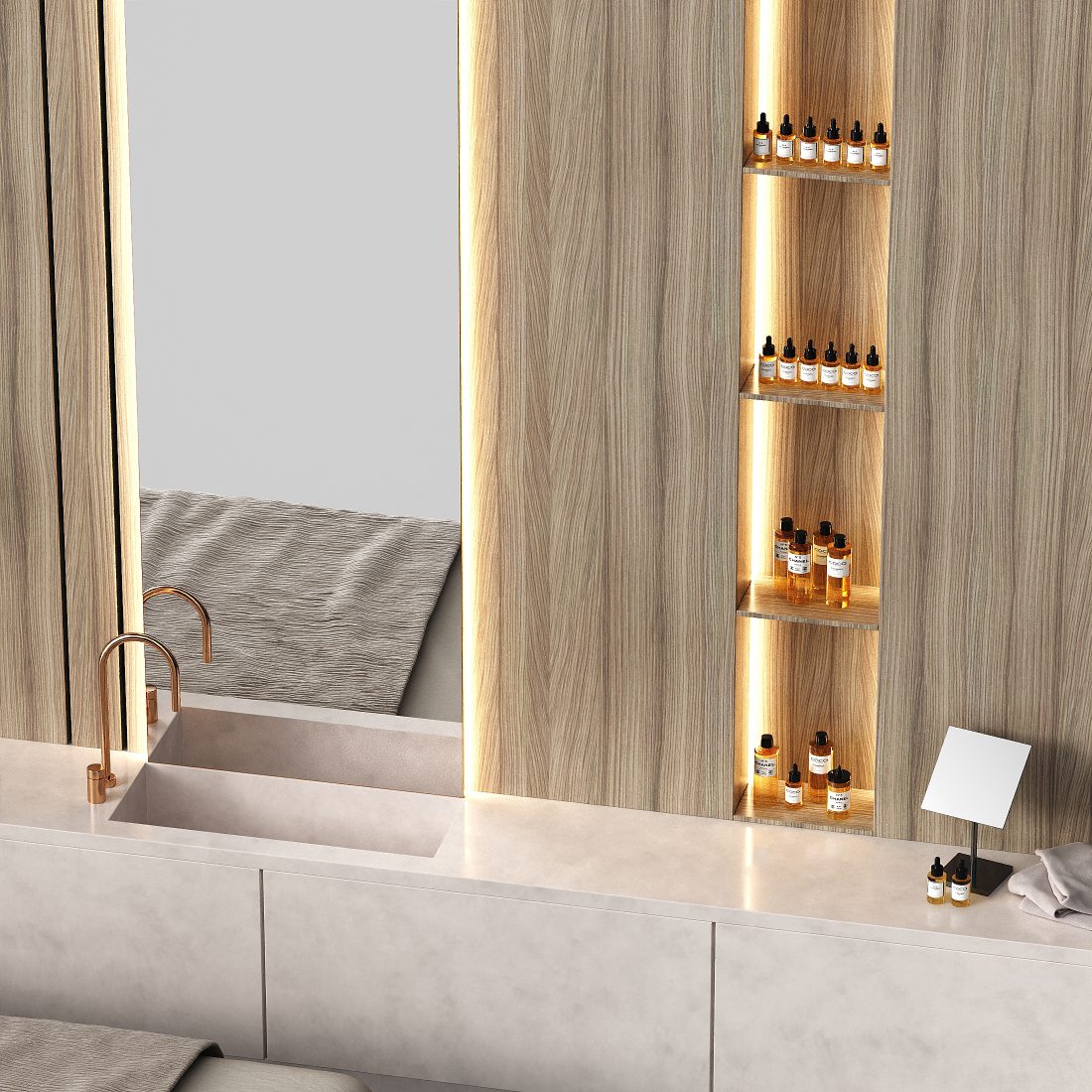 Modern Spa With Massage Couch And Accessories 3D Model for VRay, Corona ...