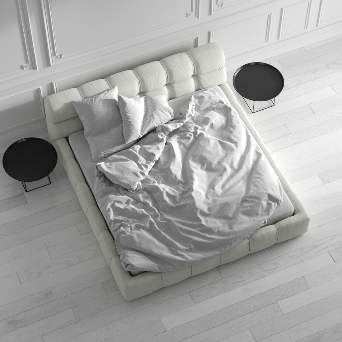 B&b Italia Tufty Bed 2 - 3D Model for VRay