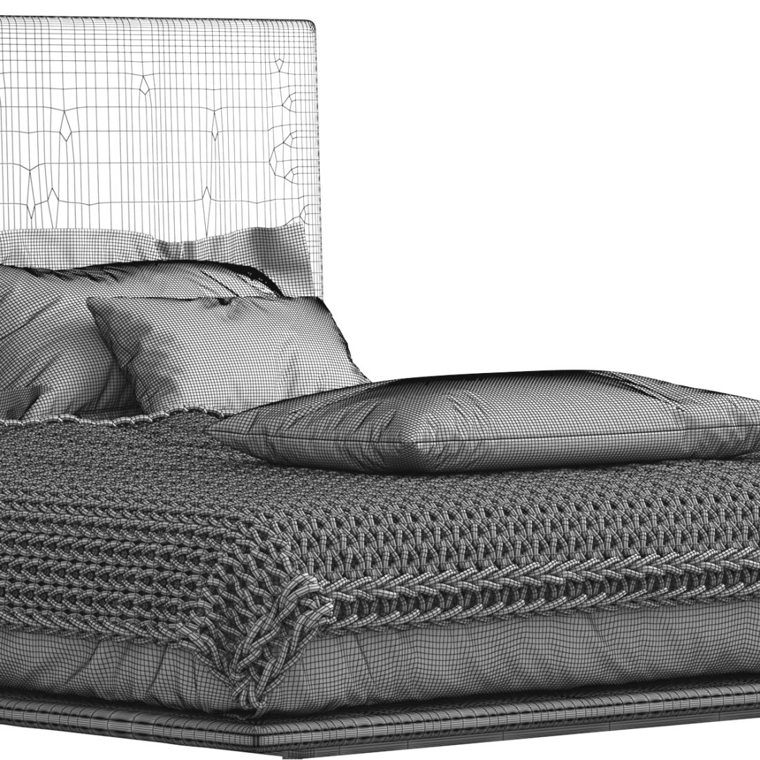Bonaldo Thin Ego Bed - 3D Model for VRay