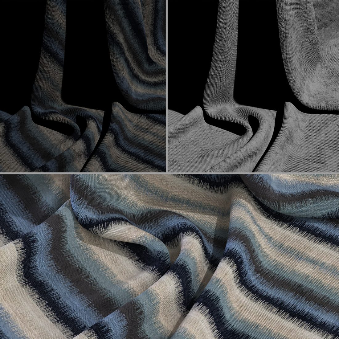 Fabric Collection Bilbao No. 38 - 3D Model for VRay, Corona