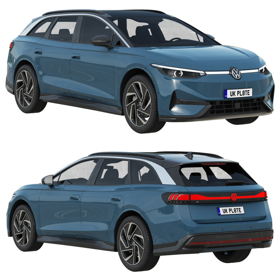 Volkswagen ID7 Tourer - 3D Model for VRay