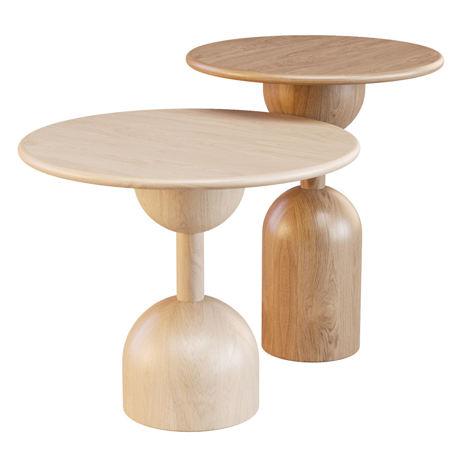 Formabruta: Baoba - Coffee And Side Tables Set 01 - 3D Model for Corona