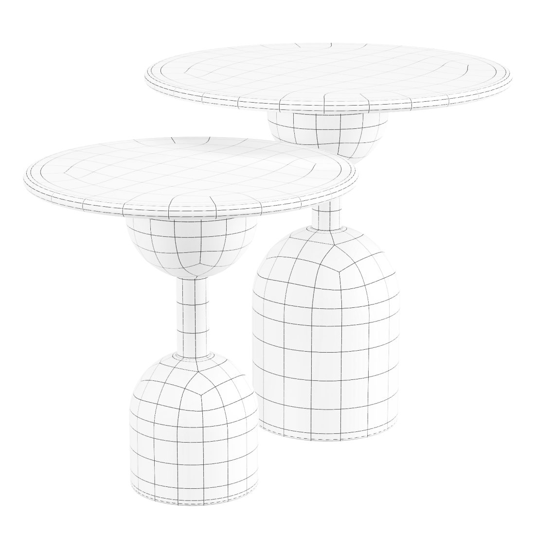 Formabruta: Baoba - Coffee And Side Tables Set 02 - 3D Model for Corona