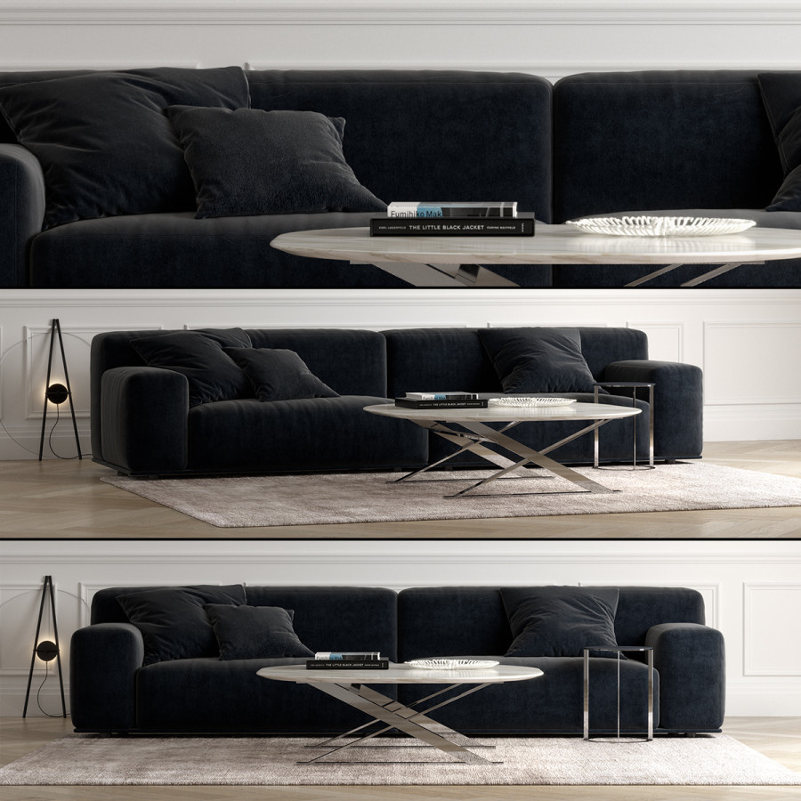 Pianca Delano Sofa - 3D Model for VRay