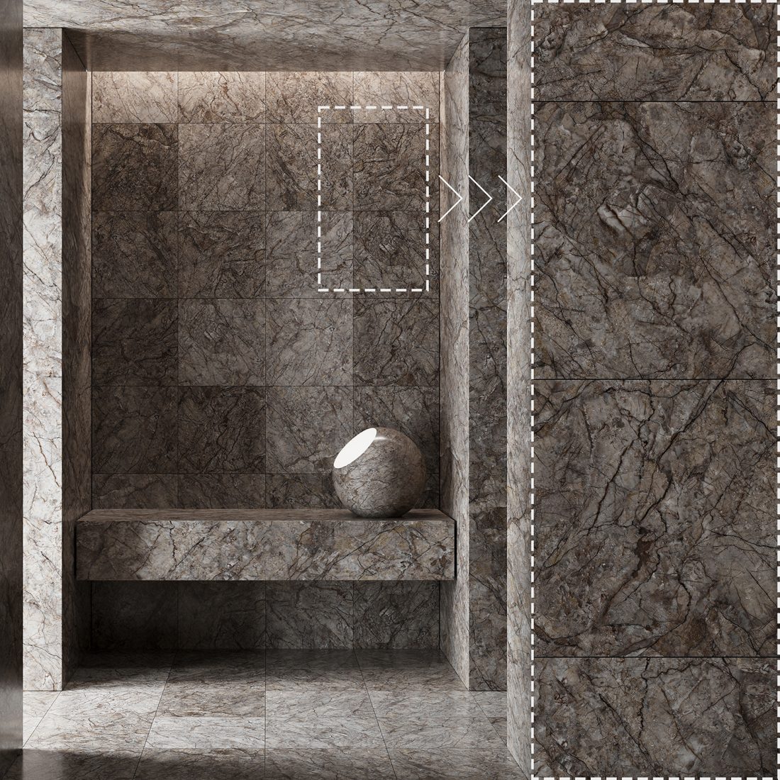 Marble Stone No300 - 3D Model for VRay, Corona