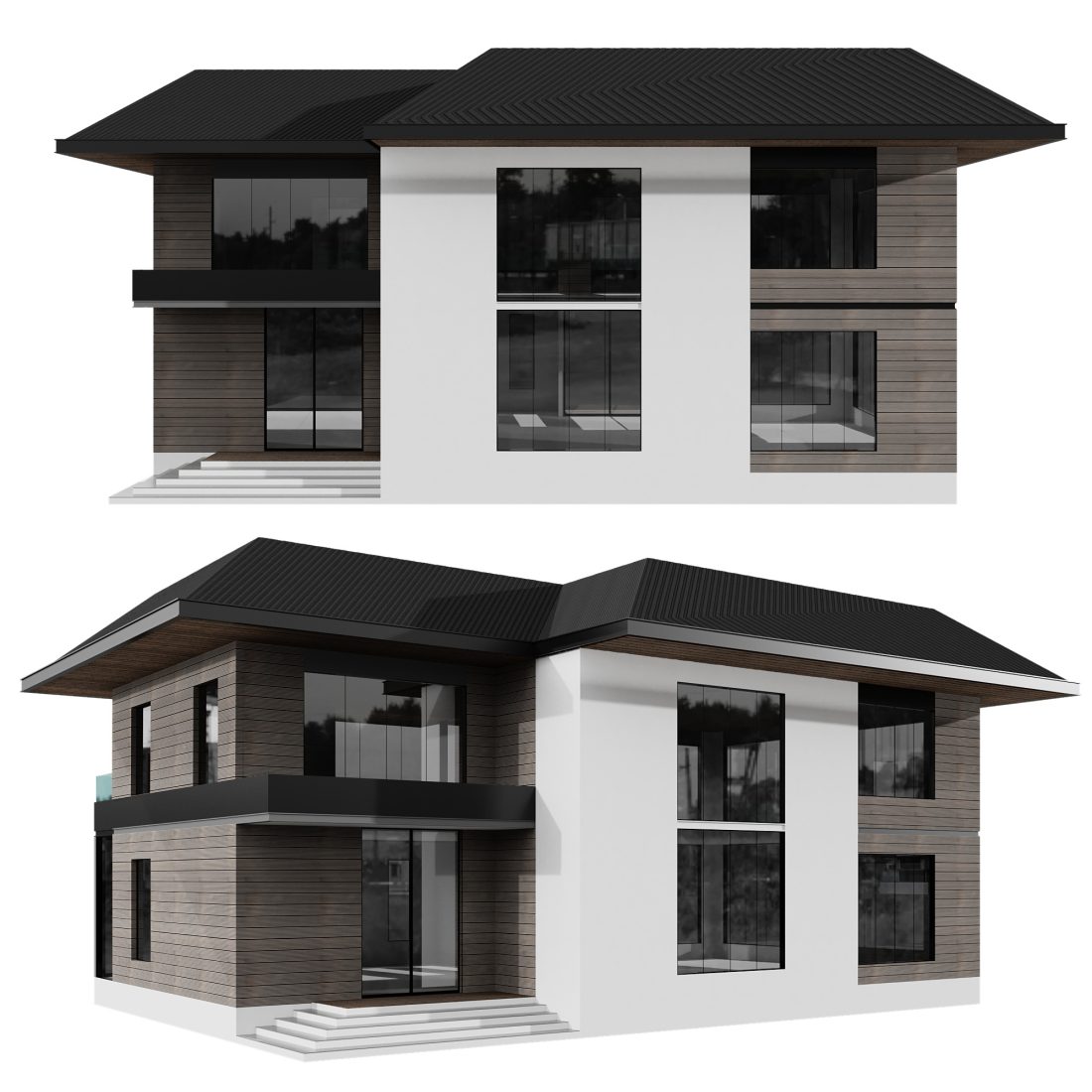 Modern House No23 3D Model for VRay, Corona | CGMood