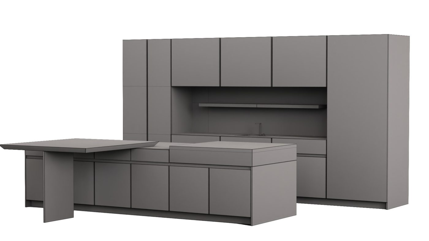 Kitchen 3D Model for VRay, Corona | CGMood
