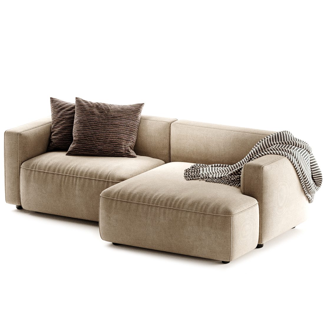 Develius Mellow Modular Sofa 2 Seater - 3D Model for Corona